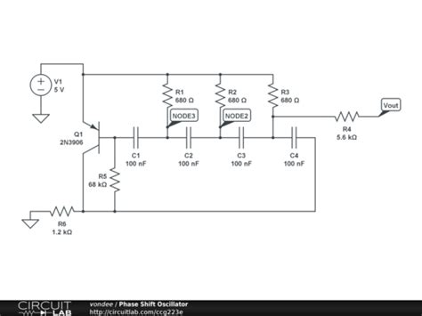 Phase Shift Oscillator Circuitlab