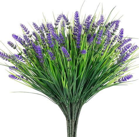 10 Bundles Outdoor Artificial Plants Uv Resistant Fake Monkey Grass