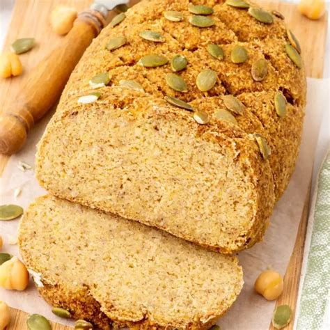 Wholesome Gluten Free Vegan Chickpea Bread Healthy No Oil