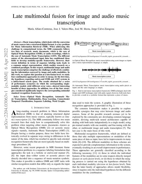 Late Multimodal Fusion For Image And Audio Music Transcription Deepai