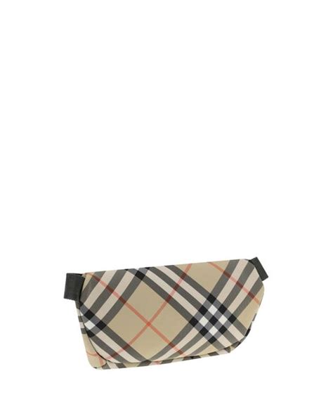 Burberry Check Archive Fanny Pack In Gray For Men Lyst