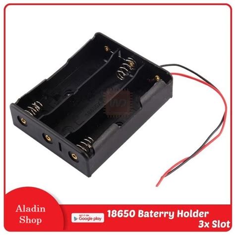 Jual Dudukan Battery Tempat Batre Kotak Baterai Holder 18650 3slot 3s 3