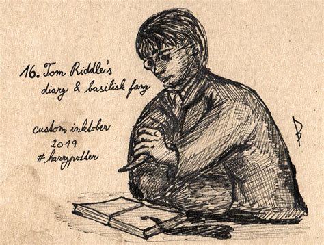 Harry Potter Inktober 16 Tom Riddles Diary By Chaoretic On Deviantart