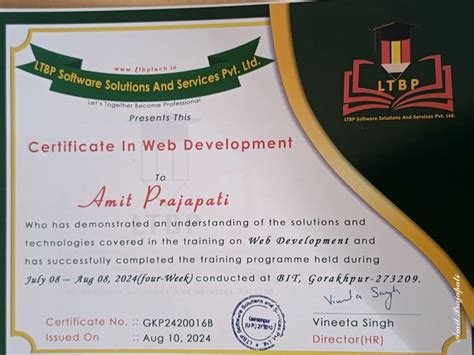 Amit Prajapati On Linkedin I Have Completed My Web Development