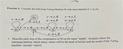 exercise 2 consider the following turing machine m