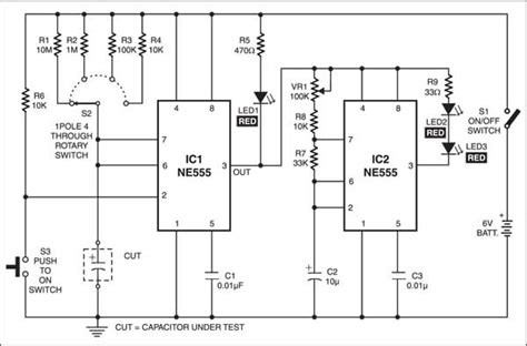 Electrolytic Capacitor Tester Detailed Circuit Diagram Available