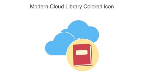 Modern Cloud Library Colored Icon In Powerpoint Pptx Png And Editable Eps Format PPT Example