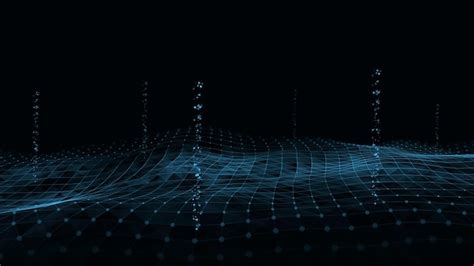 Premium Vector Abstract Technology Wave Of Particles Big Data Visualization Vector Dark