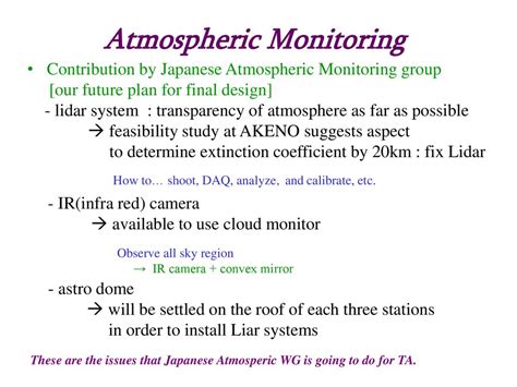 Atmospheric Monitoring Of Ta Japanese Wg Ppt Download