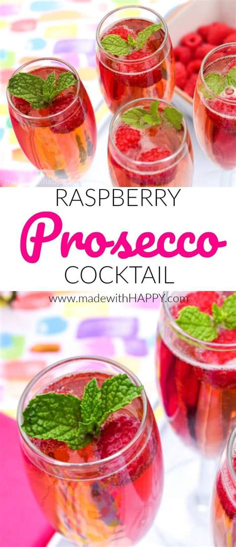 Raspberry Prosecco Cocktail Prosecco Cocktail Recipes Raspberry Mint Prosecco Sparkling