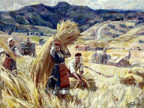 Harvest By Dimitar Gyudjenov The Famous Landscape Harvest 1936
