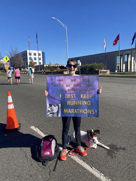 my swiftie friend is running a marathon what cute sign can i make