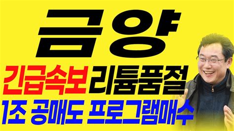 금양 🔥 긴급속보 리튬품절 1조공매도 진짜 큰일났다 프로그램1조 매수 들어옵니다 에코프로 에코프로비엠 박순혁 서정덕tv
