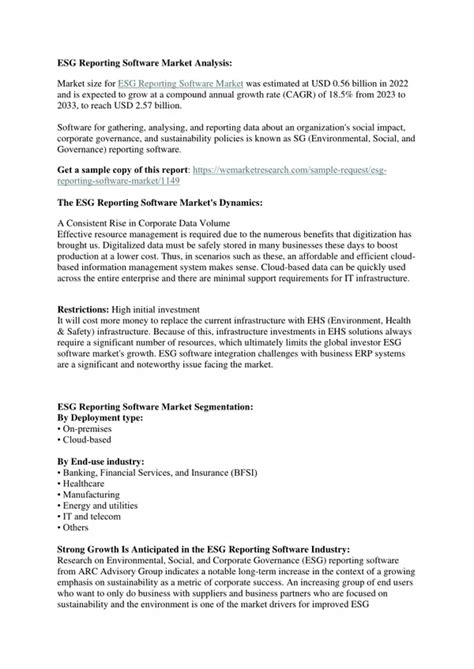 Ppt Esg Reporting Software Market Powerpoint Presentation Free