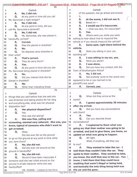 Ex E Deposition Transcript Of Robert Carlock Pdf