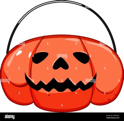 Spooky Halloween Bucket Cartoon Vector Illustration Stock Vector Image And Art Alamy