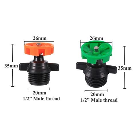 Badu Bg Въртяща се на 360 градуса дюза за поливане 1 2 мъжка резба Автоматично въртене