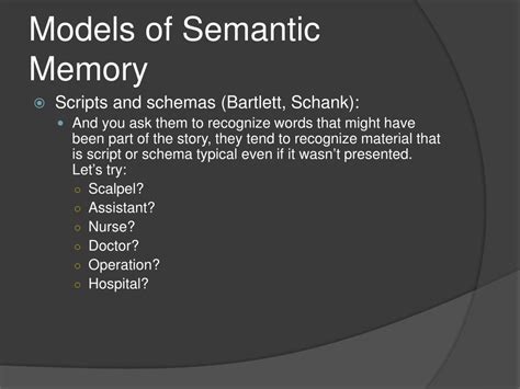 Ppt Semantic Long Term Memory Powerpoint Presentation Free Download Id 1151483