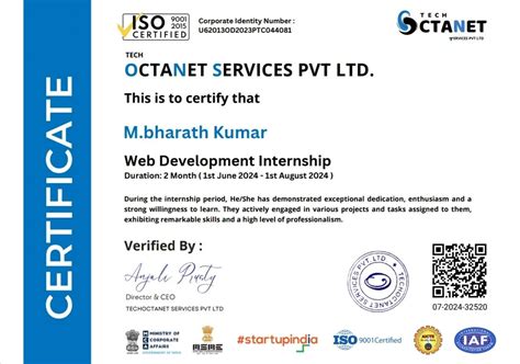 bharath kumar on linkedin webdevelopment internship mernstack