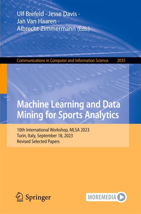 machine learning and data mining for sports analytics buch jpc