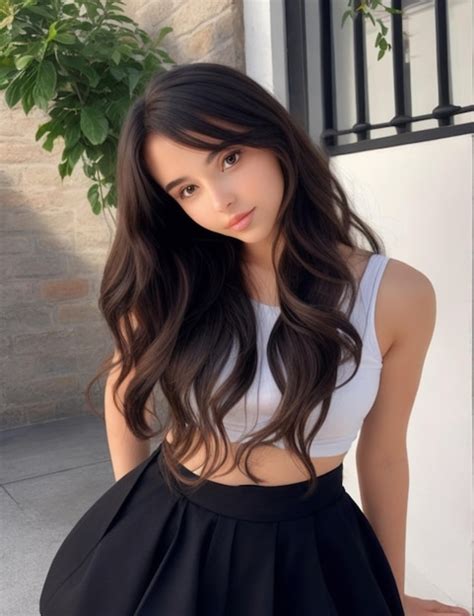 Young Beautiful Brunette With Perfect Body Premium Ai Generated Image