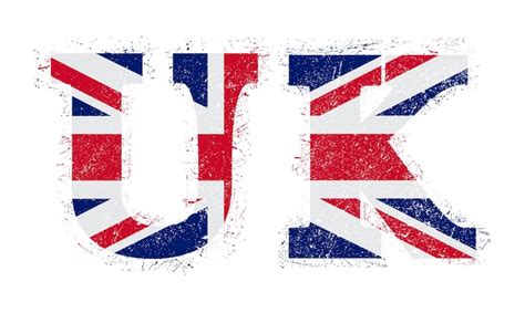 Premium Vector Uk Text With Flag