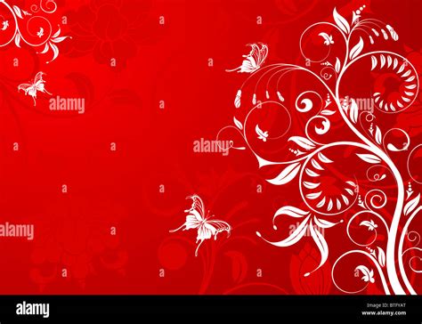 Floral Background With Butterfly Element For Design Vector