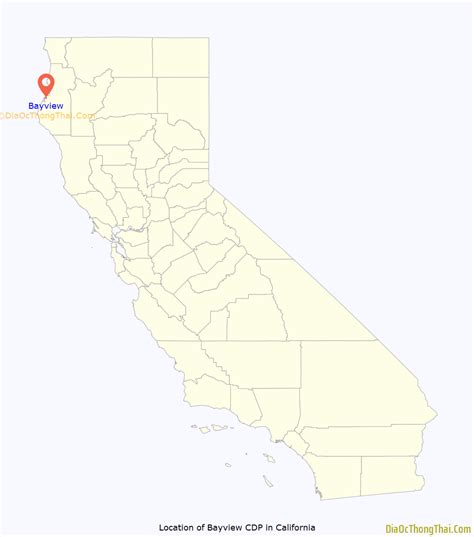 Map Of Bayview Cdp California Thong Thai Real