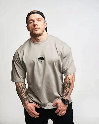 Майка для фитнеса Master of Gains Футболка с Вышивкой Брокколи Серая ...