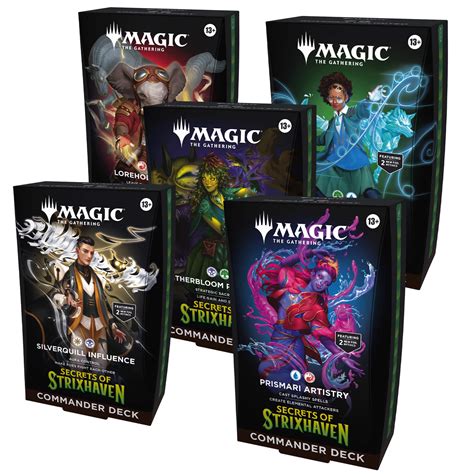 Mtg Secrets Of Strixhaven Commander Deck Display 5 Decks En The