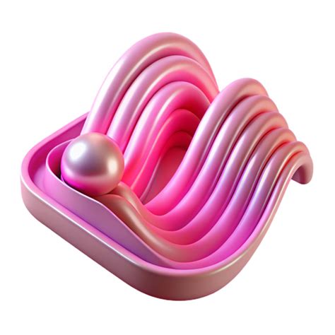 Beautiful Abstract Pink Energy Wave In Abstract Circuitry Isolated