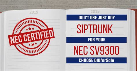 DIDforSale SIP TRUNKS Certified For NEC SV Communication Platform DIDforSale