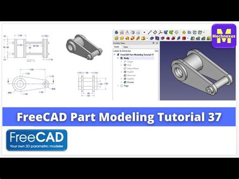 freecad part modeling tutorial 37 freecad open video