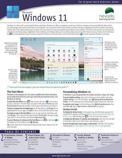 Quick Reference Guides Windows Nevada Learning