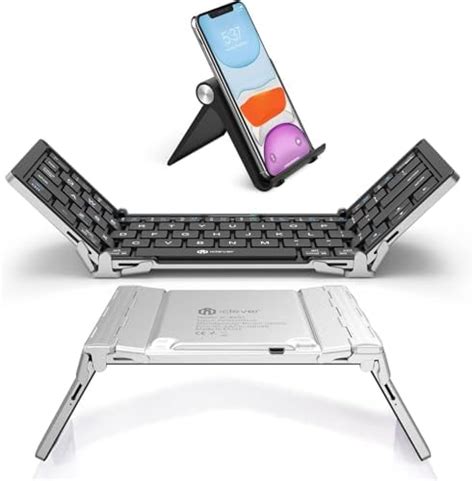 IClever Portable Folding Keyboard Ultra Slim Pocket Size Bluetooth Keyboard Wireless With Carry