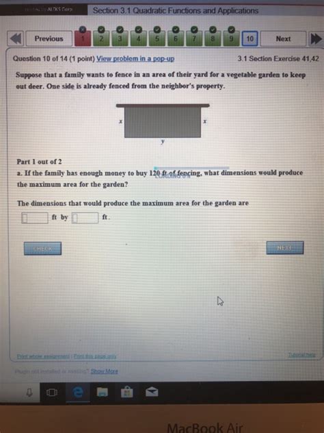 Solved Section 3 1 Quadratic Functions And Applications