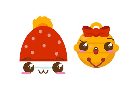 Set Hat And Bell Asset Christmas Graphic By Wiwasatastudio · Creative