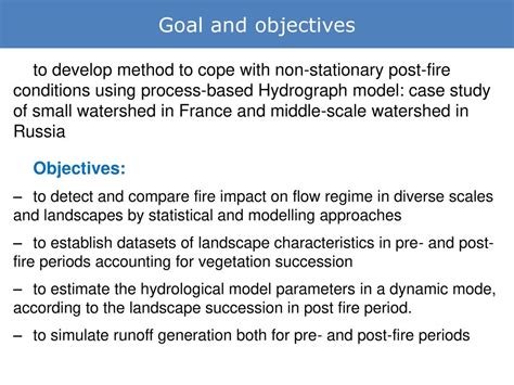 Testing The Process Based Hydrograph Model Under Non Stationary