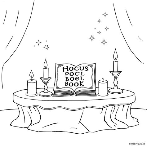 Hocus Pocus Zauberbuch Ausmalbilder