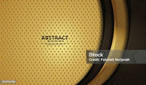 고급스럽고 우아한 중첩 레이어 배경과 반짝이 황금 효과 요소 재료 디자인에 대한 질감 배경에 사실적인 점 패턴 3차원 형태에 대한 스톡 벡터 아트 및 기타 이미지 Istock