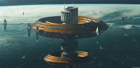 Concept Art For Trantor Space Elevator And Planet Surface Foundationtv