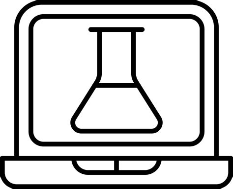 Linear Style Flask In Laptop Icon 24180490 Vector Art At Vecteezy