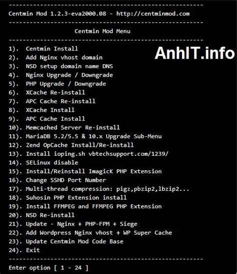 Hướng dẫn cài đặt Centmin Mod trên centos P Dịch vụ giải pháp CNTT