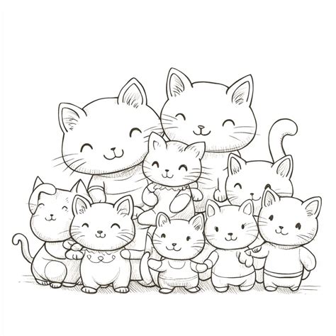 Dibujos De Gatos Y Gatitos Para Colorear ️ Minenito