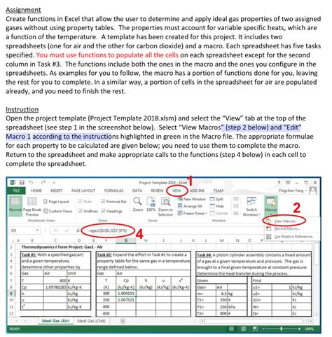 Assignment Create Functions In Excel That Allow The
