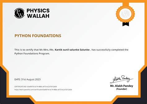 kartik salunke on linkedin python pwskill learningjourney