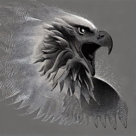 Premium Photo Particle Eagle Vector Illustration Composition