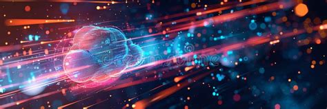a digital representation of cloud computing featuring data processing