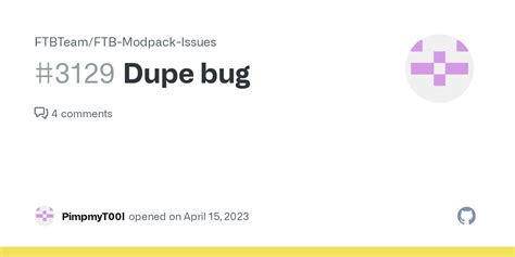 Dupe Bug · Issue 3129 · Ftbteamftb Modpack Issues · Github