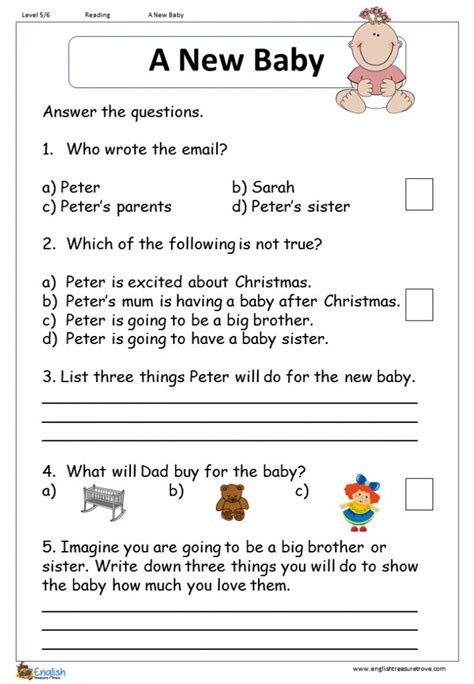 Comprehension English Treasure Trove E3f Reading Comprehension Worksheets Reading